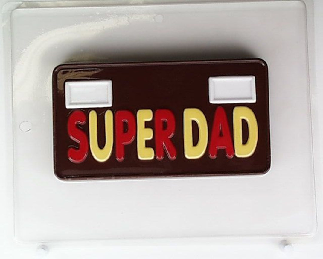 Lg. License Plate. super Dad F009 Chocolate Candy Mold - Etsy