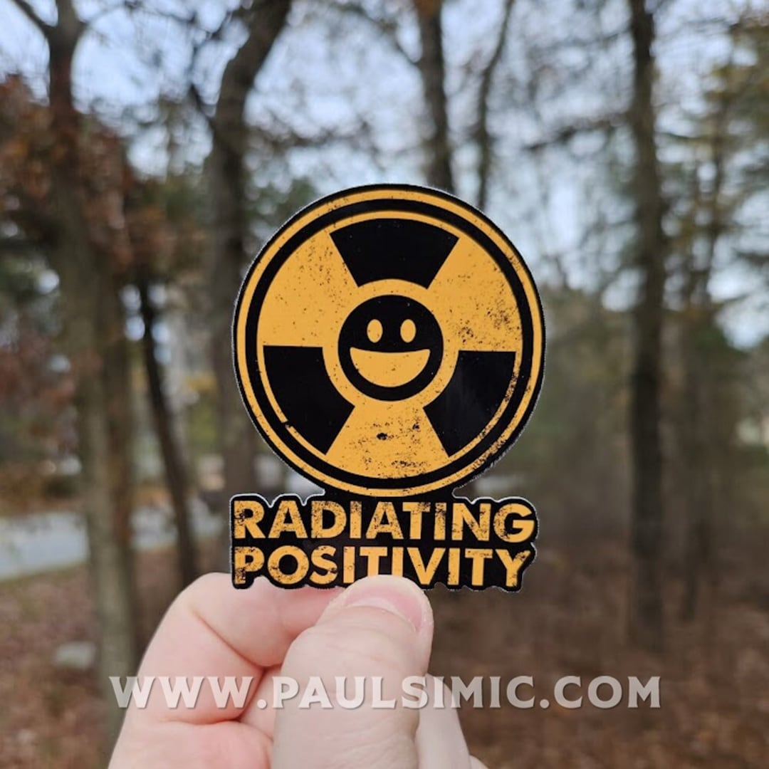 Radiating Positivity Sticker | Waterproof Sticker for Laptop & Water ...