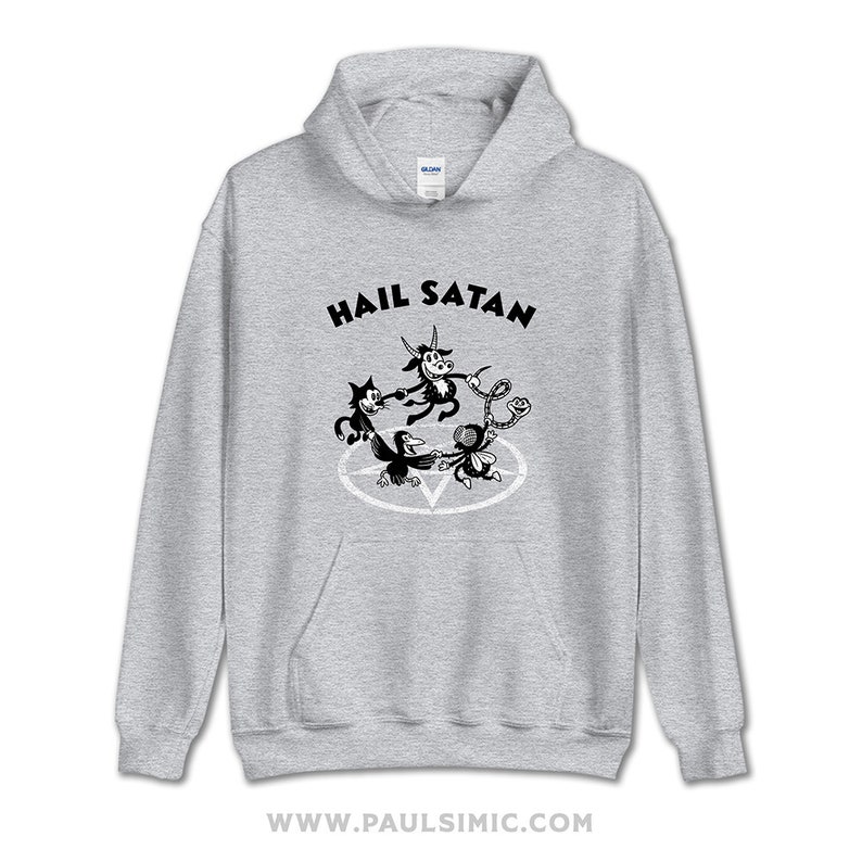 Hail Satan T Shirt Satanic Hoodie Demon Shirt Etsy