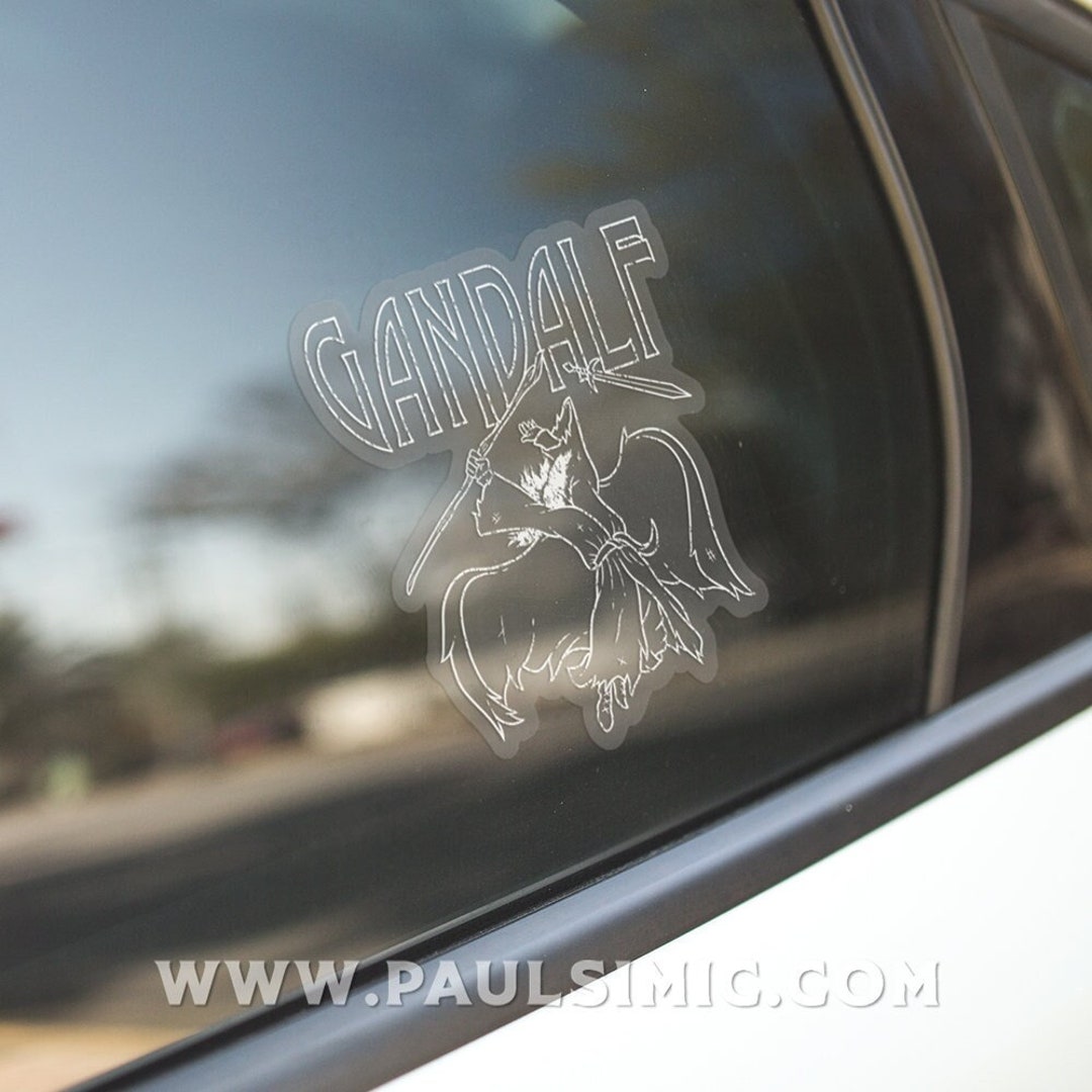Gandalf Clear Sticker Waterproof Sticker for Laptop & Water Bottle ...