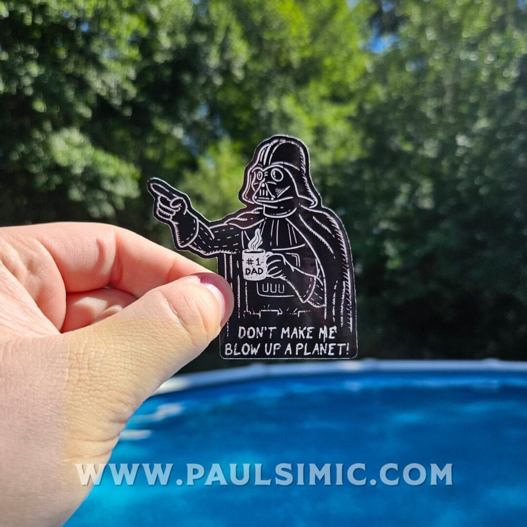Dad Vader Waterproof Sticker | Father's Day Gift - Etsy