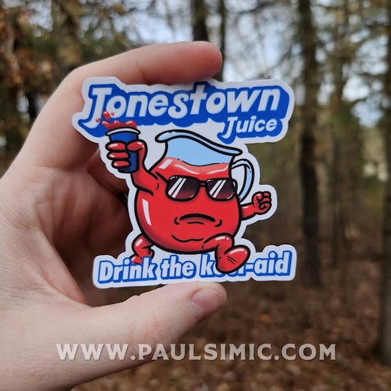 Kool Aid Man Jonestown Juice Sticker | Kool Aid Man Waterproof Sticker