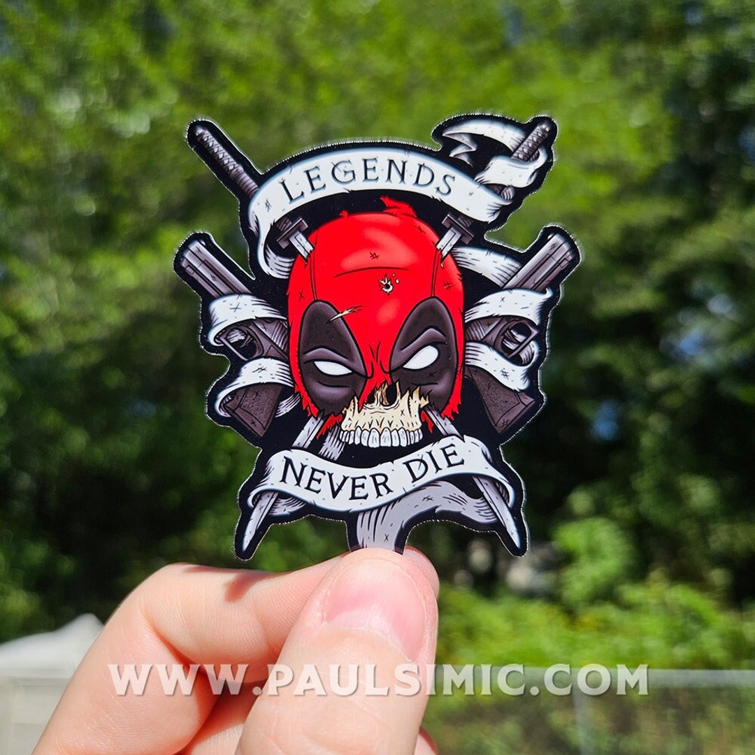 Legends Never Die Sticker | Waterproof Super Hero Sticker for Laptop ...