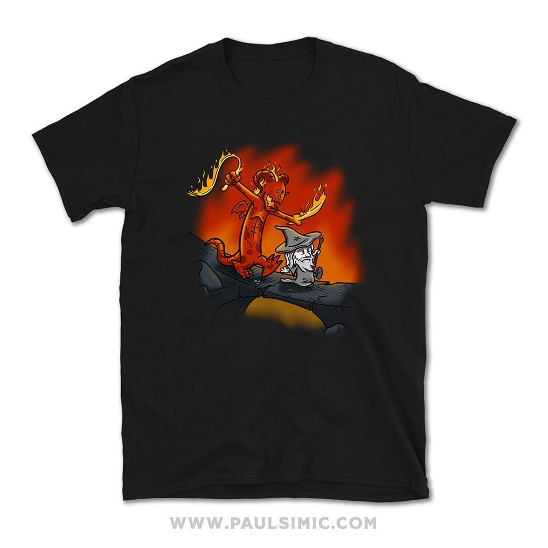 Gandalf and Balrog T-shirt | Lord of the Rings Long Sleeve Shirt | Lotr ...