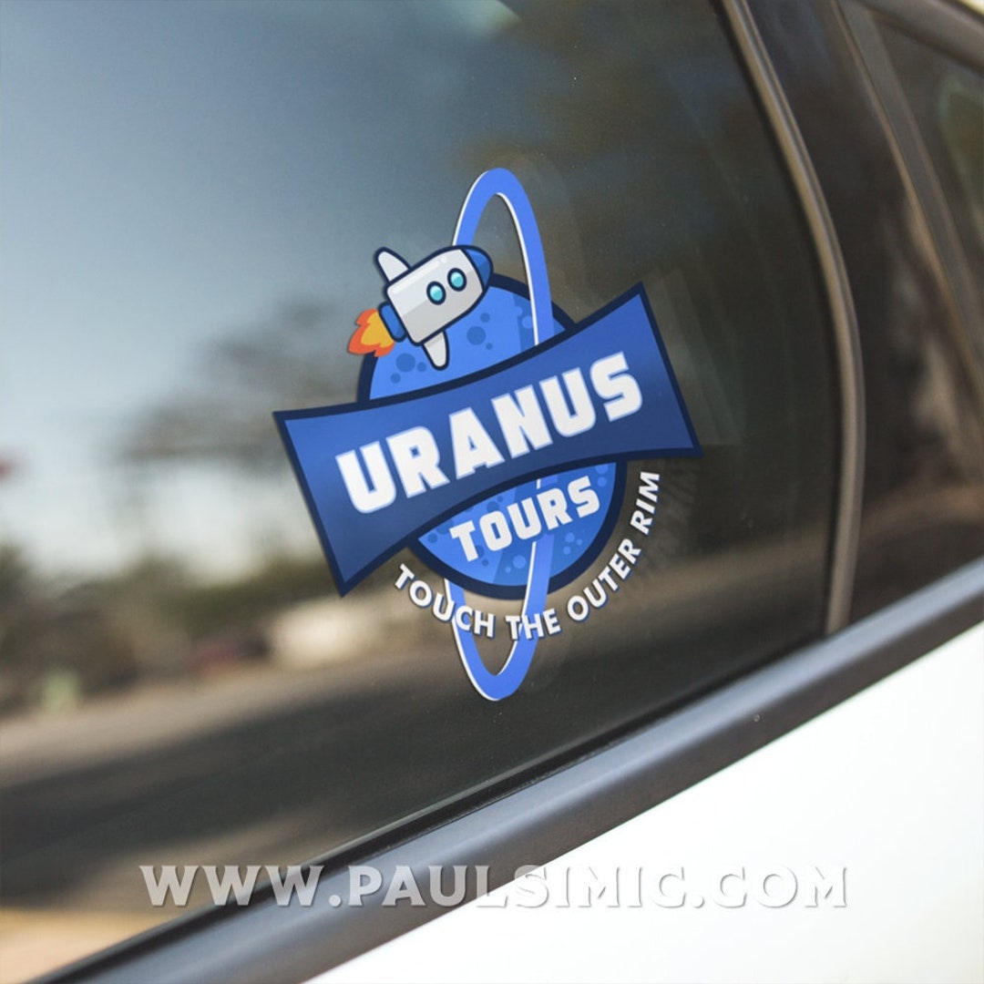 Uranus Tours Clear Sticker Waterproof Space Sticker for - Etsy