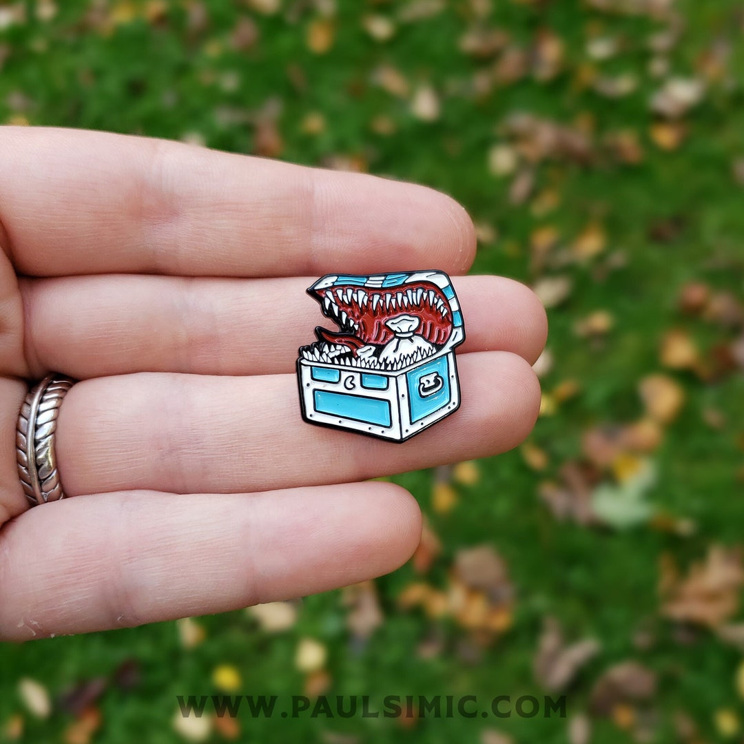 Treasure Chest Mimic - Metal Enamel Pin | D&D Gift | Dungeons and ...