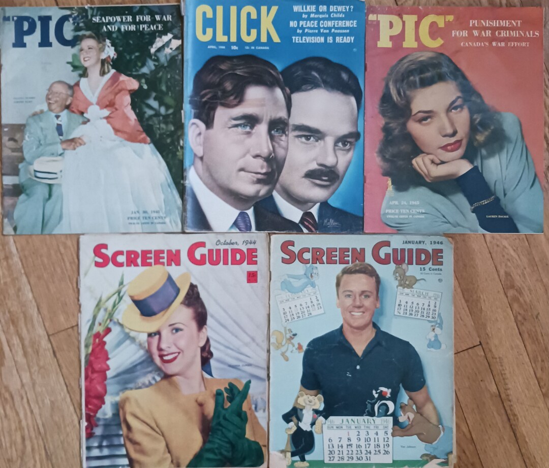 1940's Screen Guide, Pic, Click Magazines - Etsy