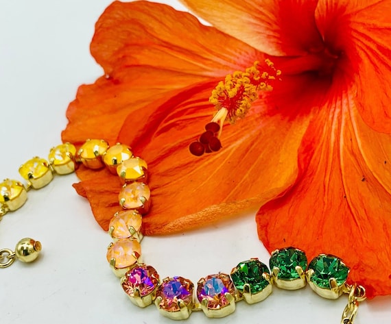 Swarovski tropical flower bangle store