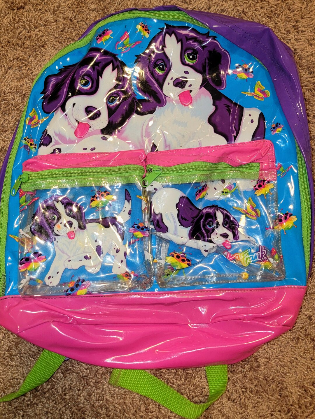 Vintage 1990’s Lisa Frank Velvet & Violet Spaniel Backpack - Etsy