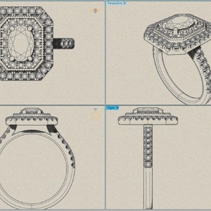 Custom Engagement Ring, Custom Ring Design, 3D CAD Design a Ring ...