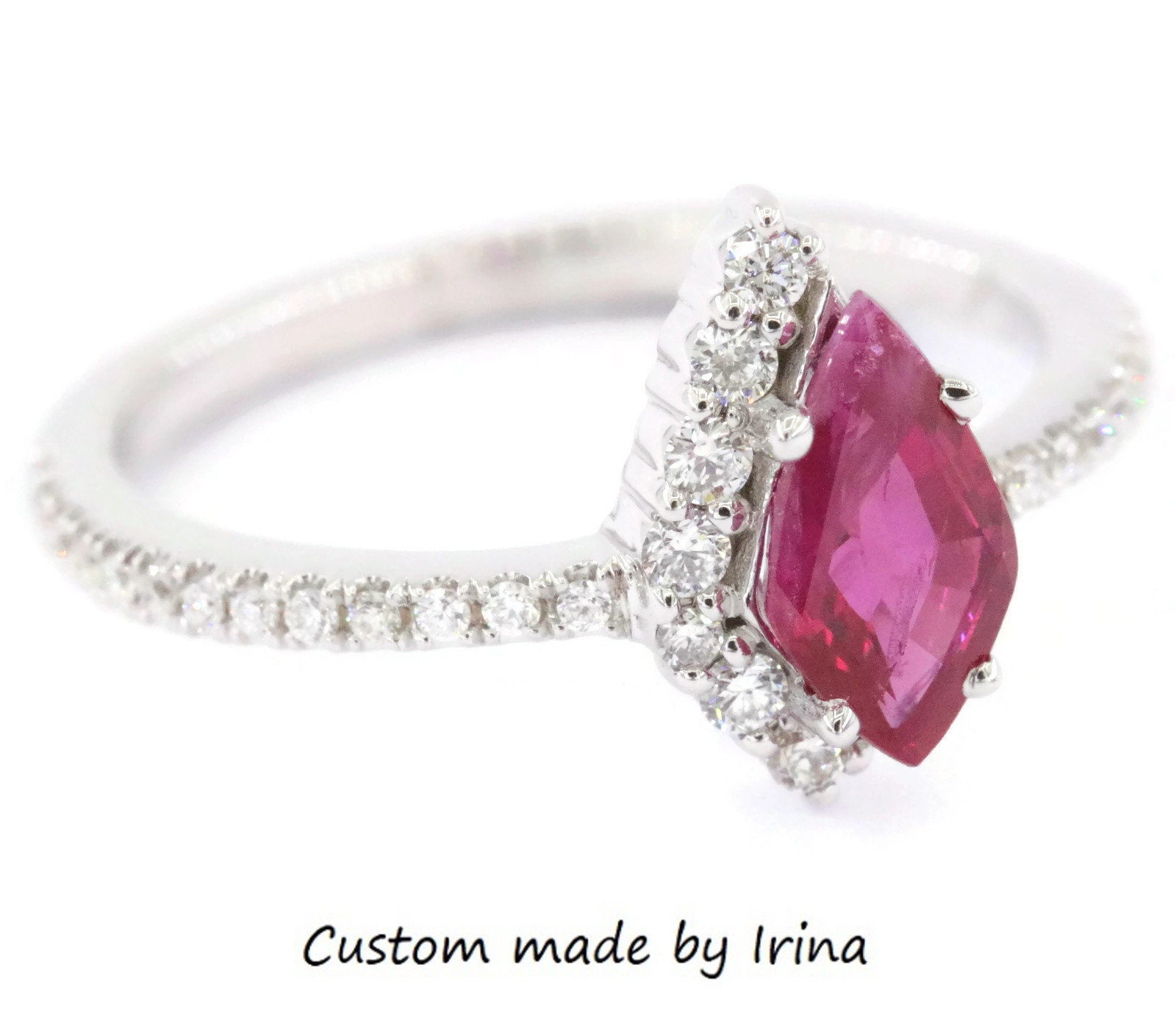 Rare Burmese Ruby Unique Ring by Irina