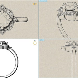Custom Engagement Ring, Custom Ring Design, 3D CAD Design a Ring ...