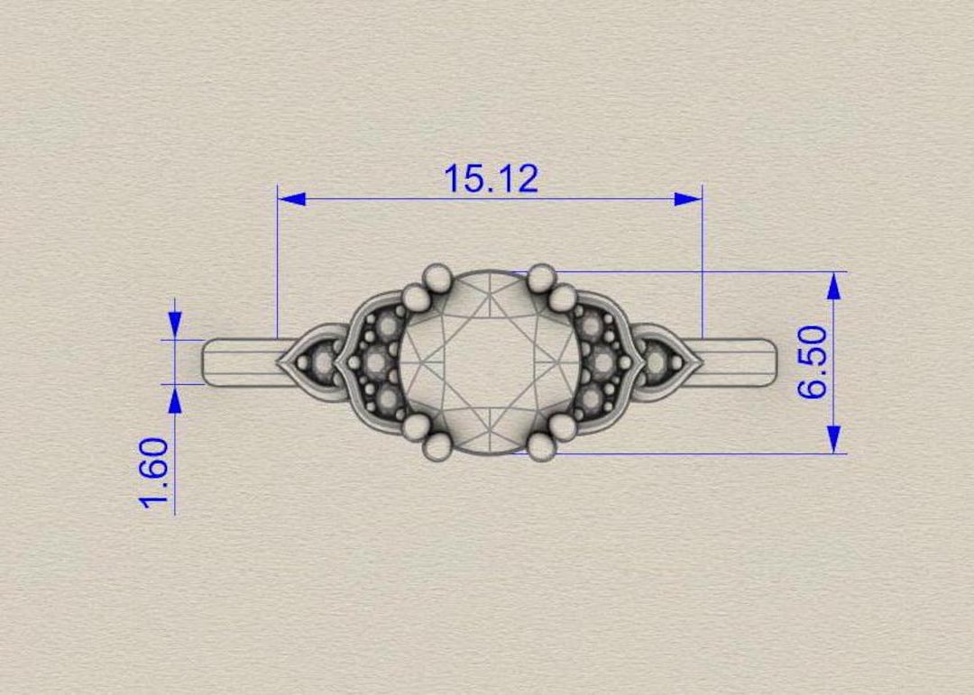 Custom Engagement Ring, Custom Ring Design, 3D CAD Design a Ring ...