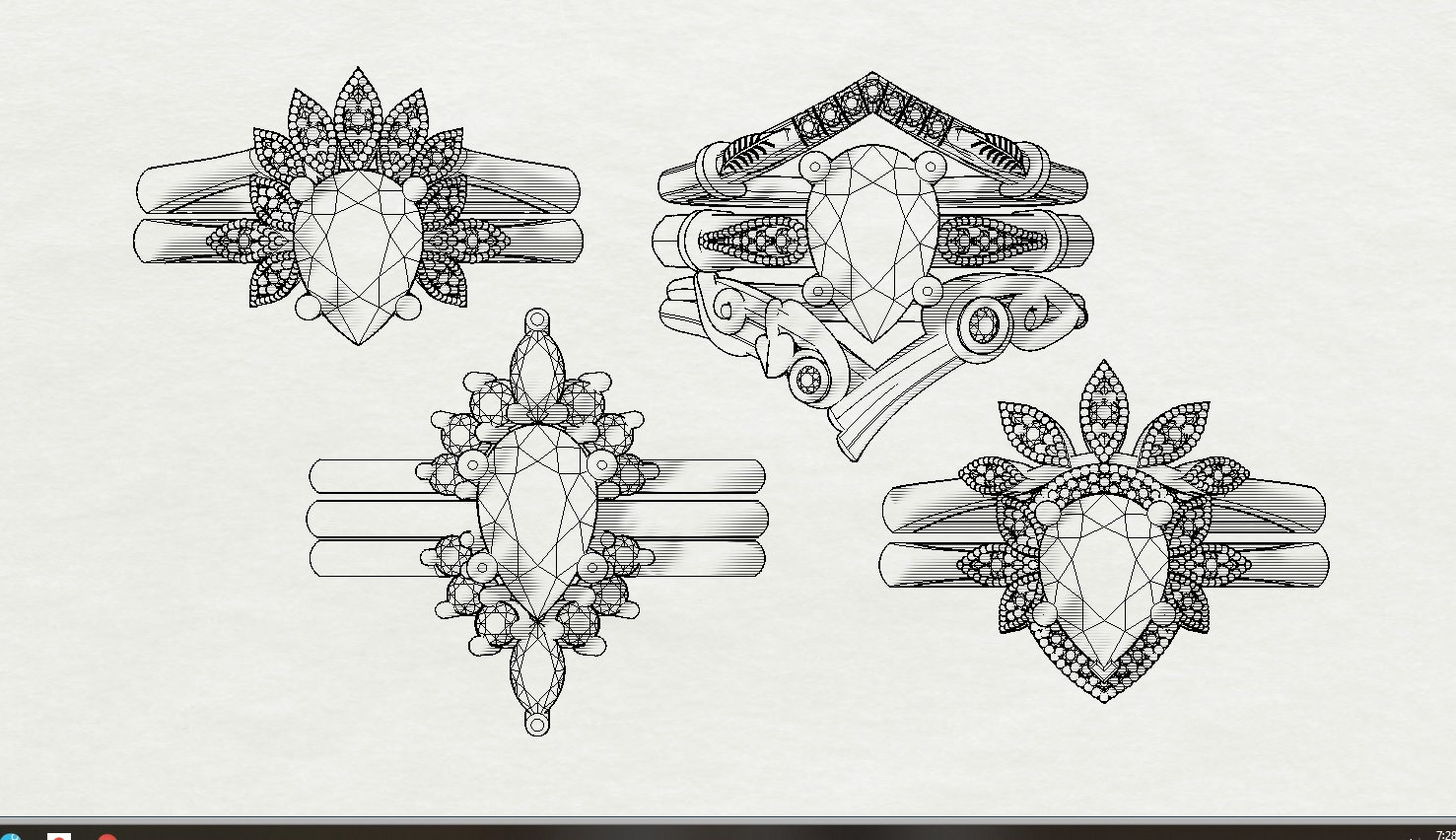 Custom Engagement Ring, Custom ring design, 3D CAD design a ring ...