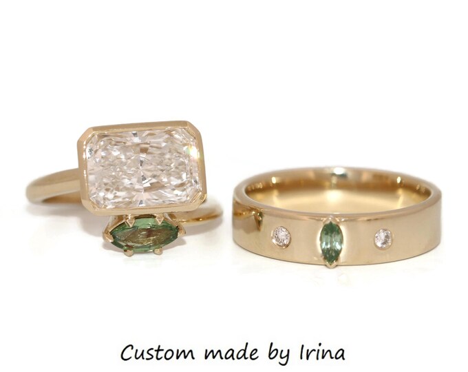 2 Custom Made Engagement Rings. Reserved for Amber and Stephanie ...