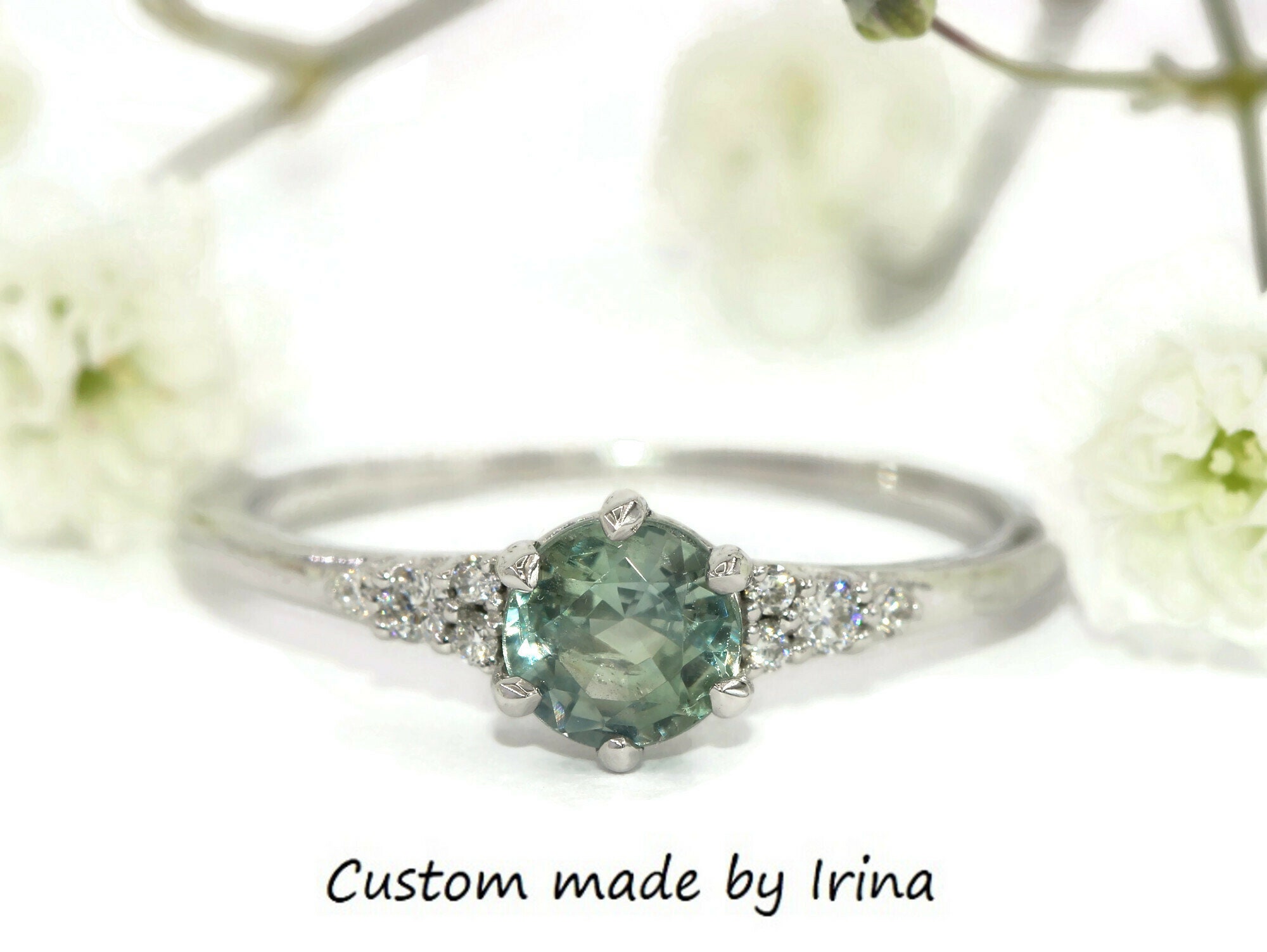 Montana Sapphire Slipper Ring Custom Made