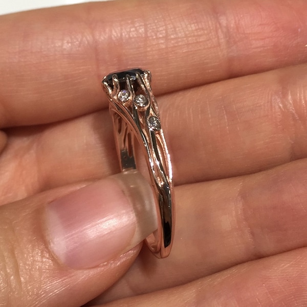 Rustic Diamond Ring - Etsy