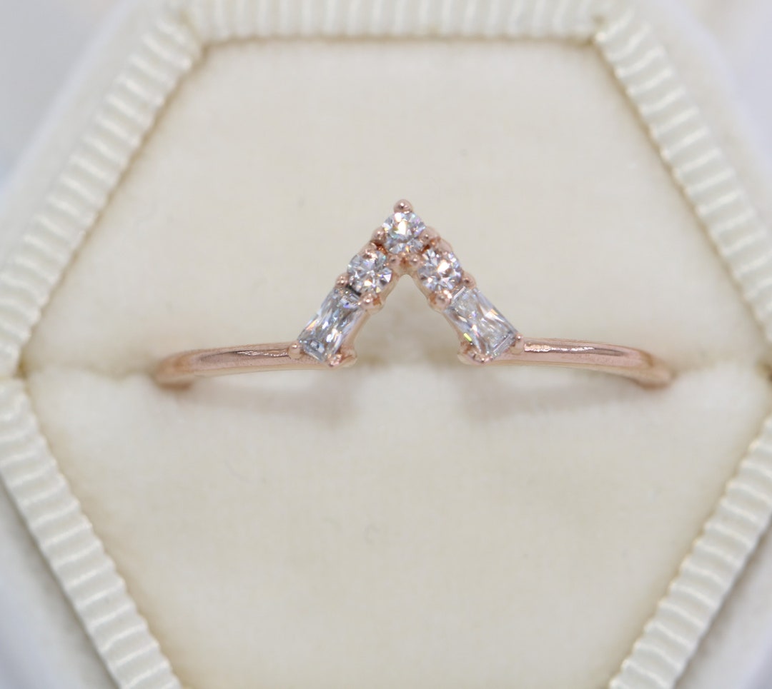 Custom Made Chevron V Custom Wedding Ring Band 14k Solid Gold - Etsy