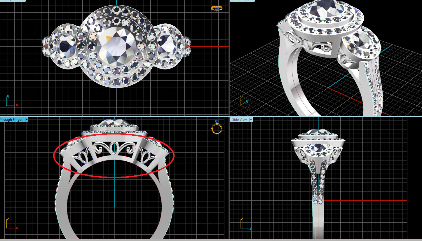 Custom Engagement Ring, Custom ring design, 3D CAD design a ring ...