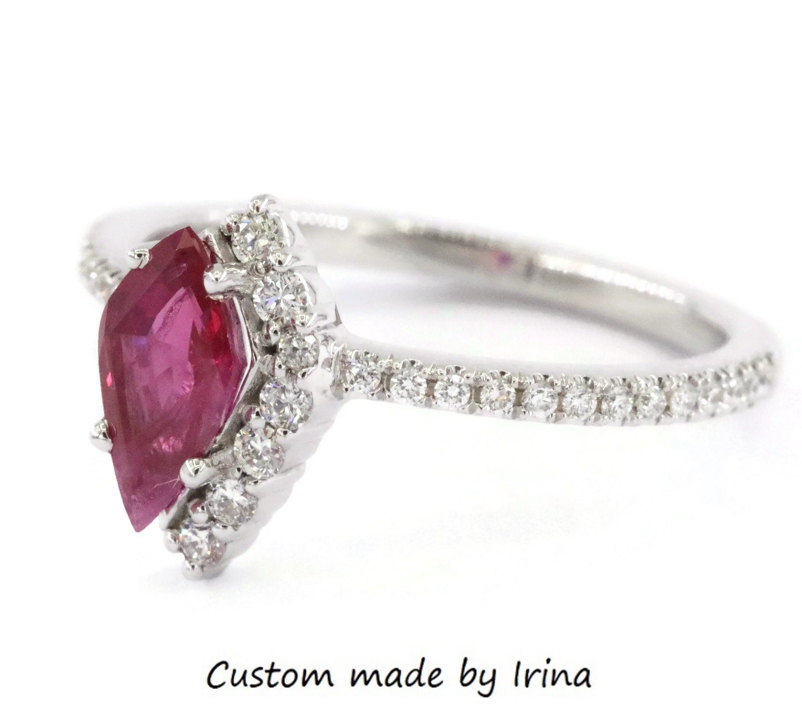 Rare Burmese Ruby Unique Ring by Irina