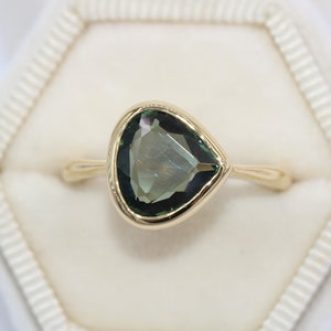 Custom Made Bezel Set 18k Gold Pinched and Tapered Dome Ring SETTING ...