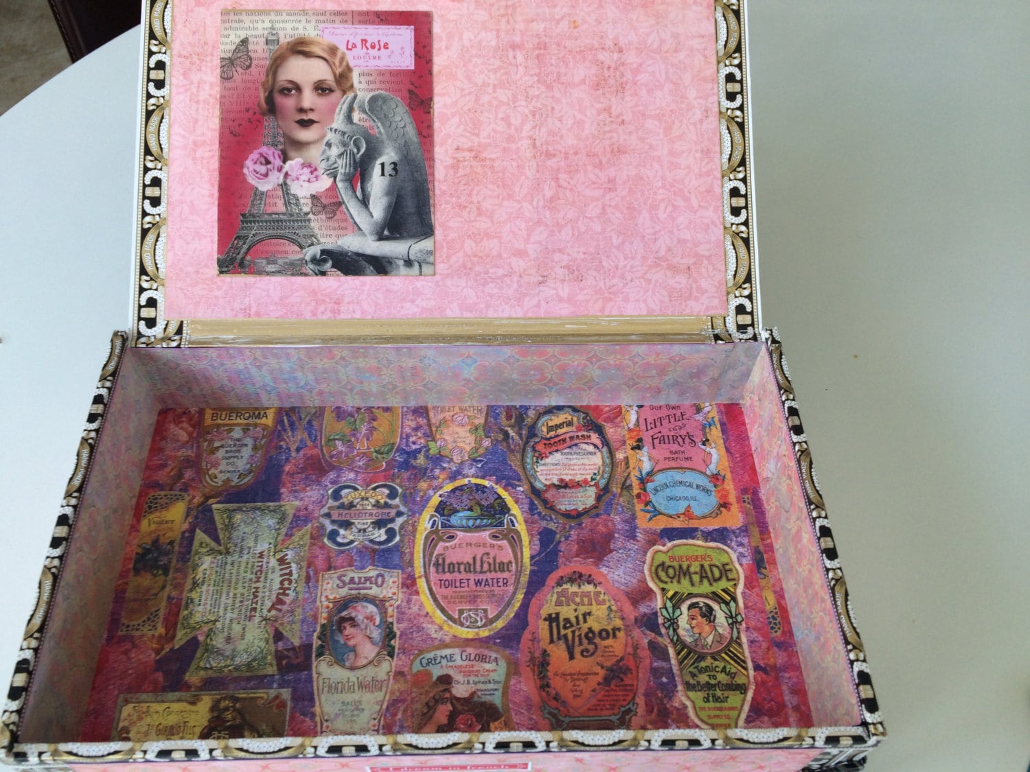 Sample French Dreams Vintage Memory Box Jewelery Decorated Embellished ...