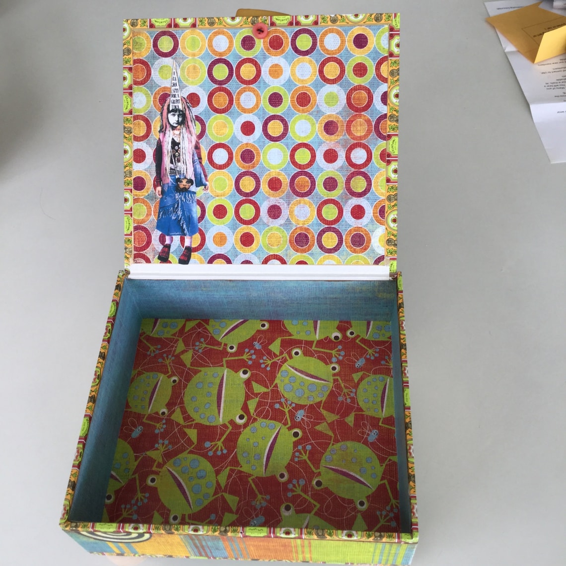 Girl Power Keepsake Box Jewelery Box Memory Box Altered Decorated ...