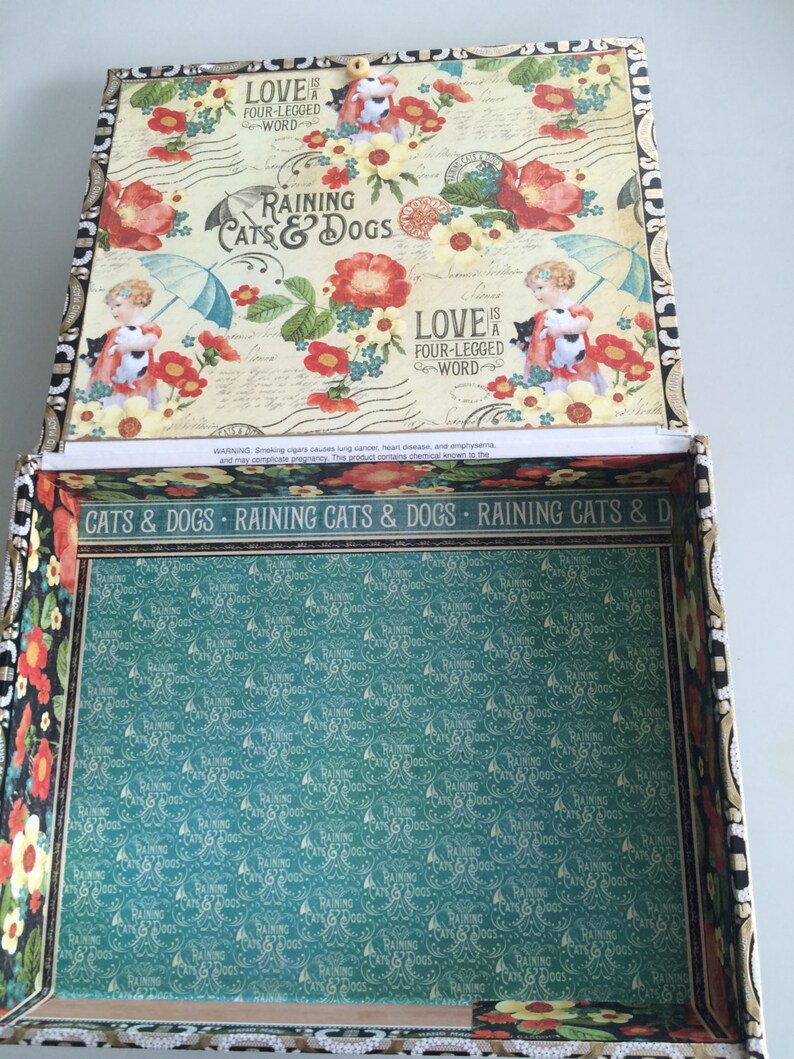 DOG & CAT Pet Lovers Box Memory Box Jewelery Box - Etsy