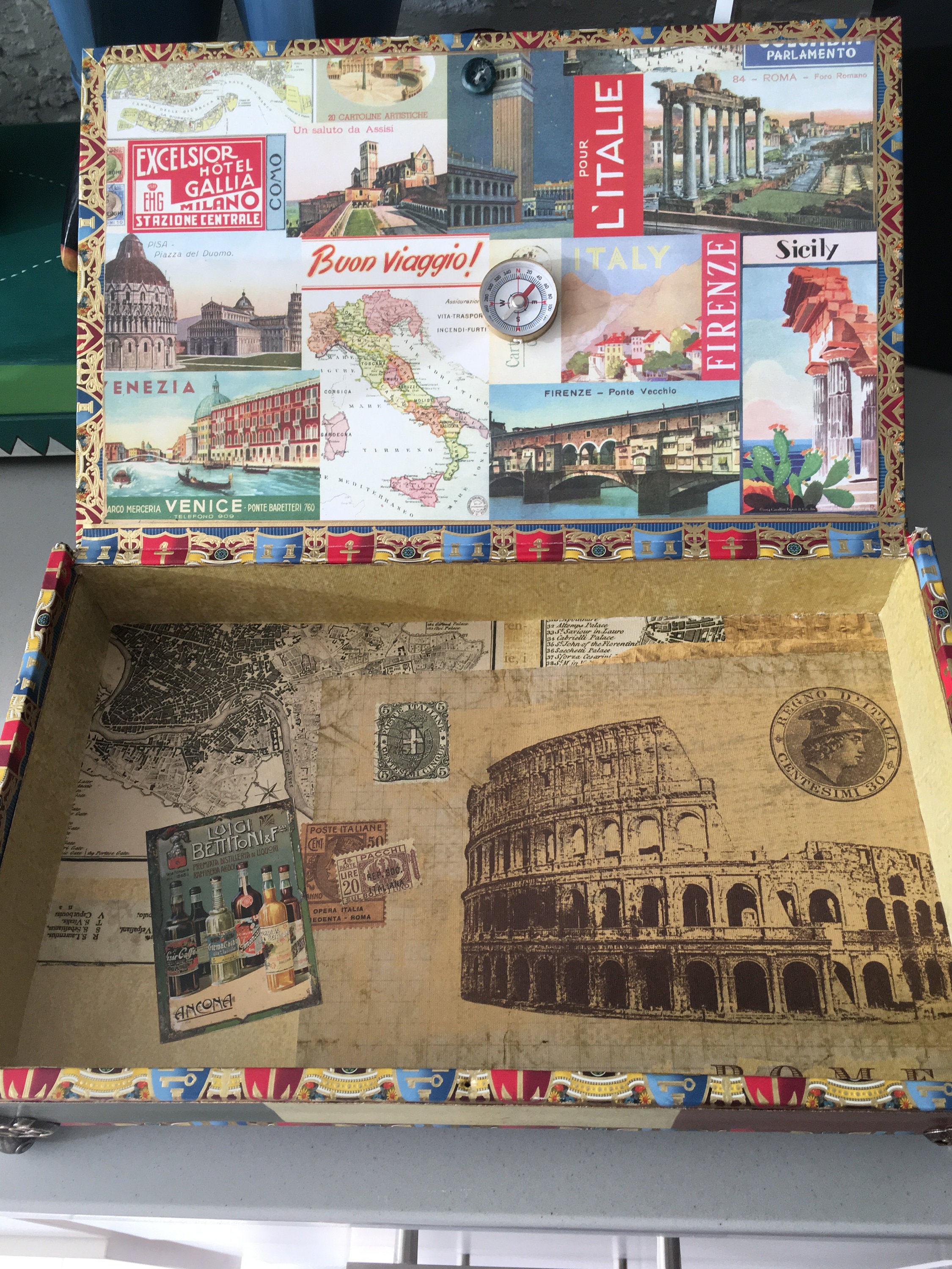 Chow Italy Travel Box Memory Box Jewelery Box Keepsake Box | Etsy