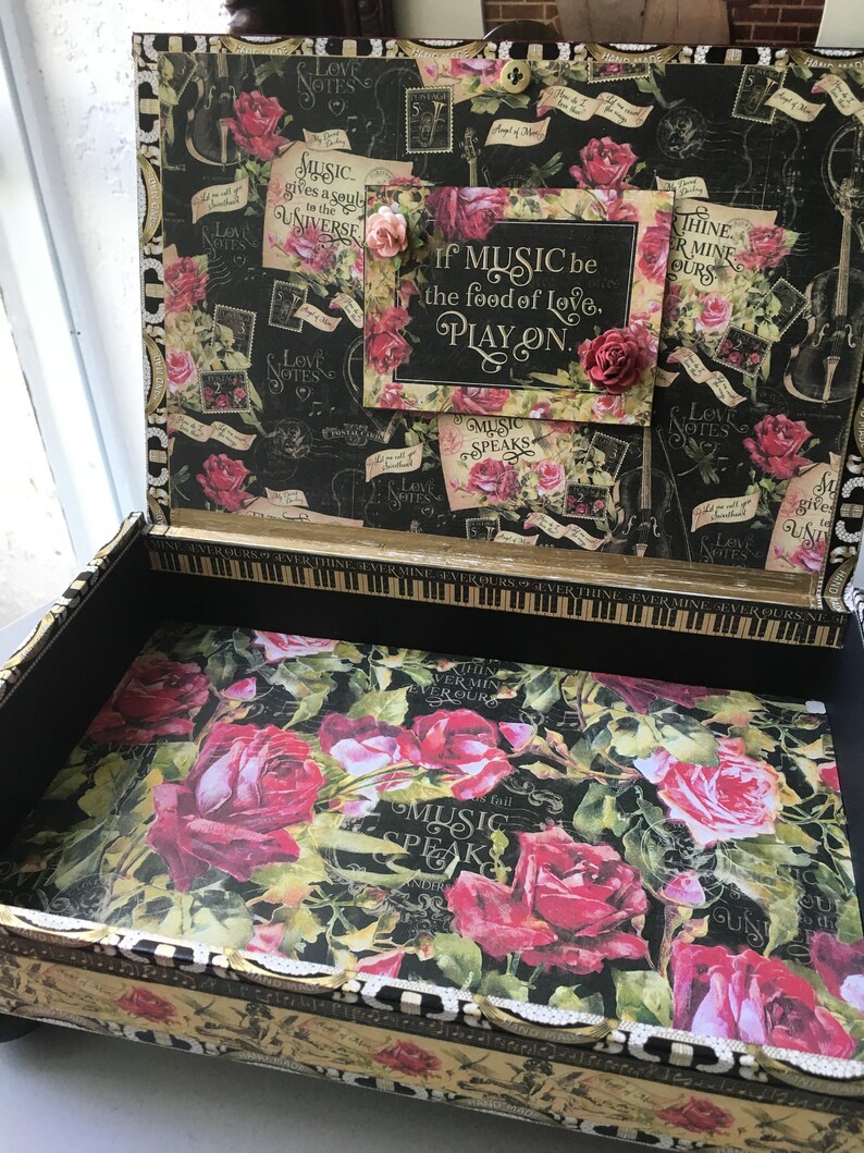 MUSICAL LOVE NOTES Decorative Box Jewelery Box. Music Box - Etsy