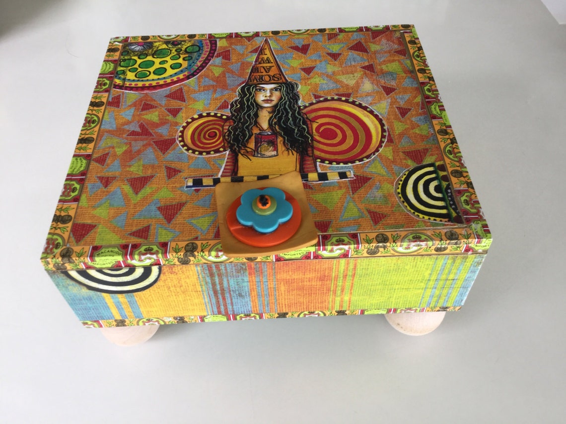 Girl Power Keepsake Box Jewelery Box Memory Box Altered - Etsy