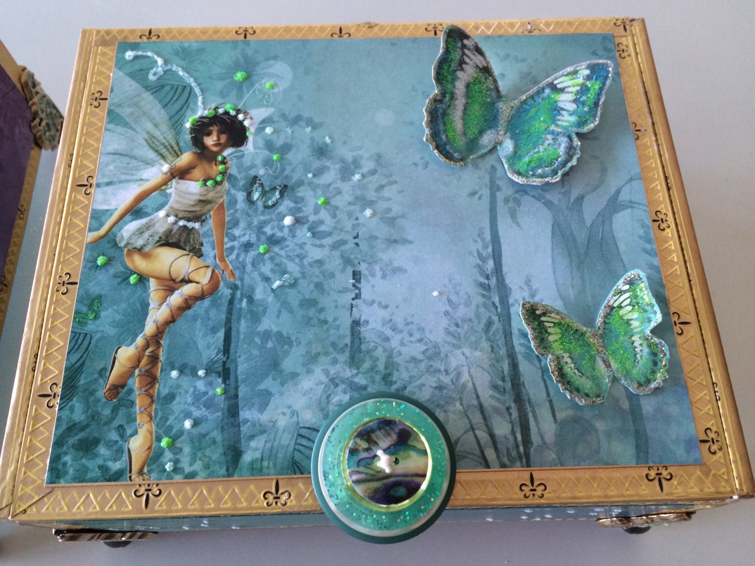 Fairy Princess Memory Jewelery Keepsake Box Altered Cigar Box ...