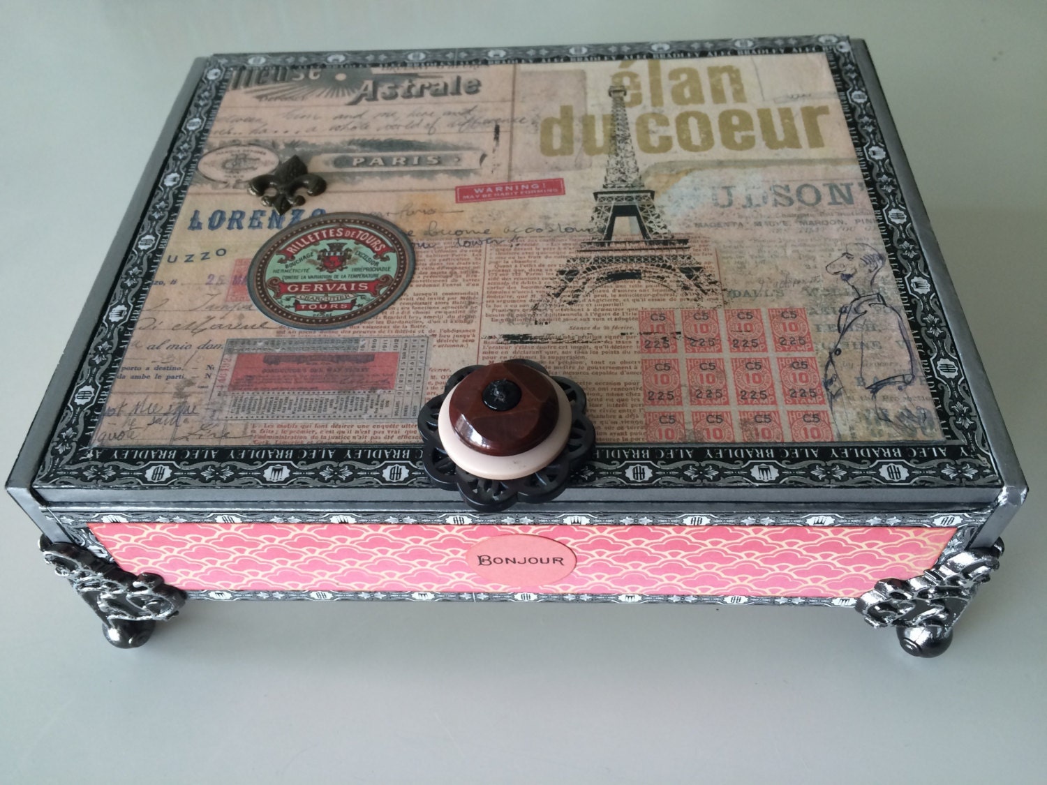 Paris Travel Memory Box French Box Memory Box Jewelery Box Keepsake Box ...