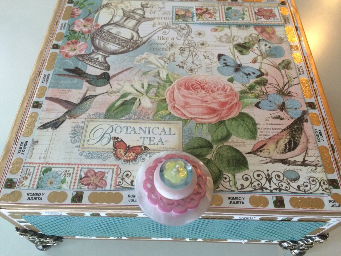 Hummingbirds Keepsake Box Memory Box Altered Cigar Box - Etsy