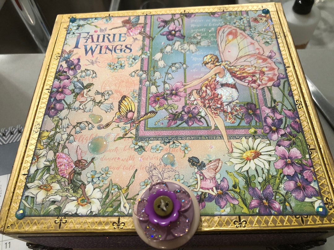 Fairie Dust /decoritive Box Jewelery Box Memory Box Little Girls Box ...
