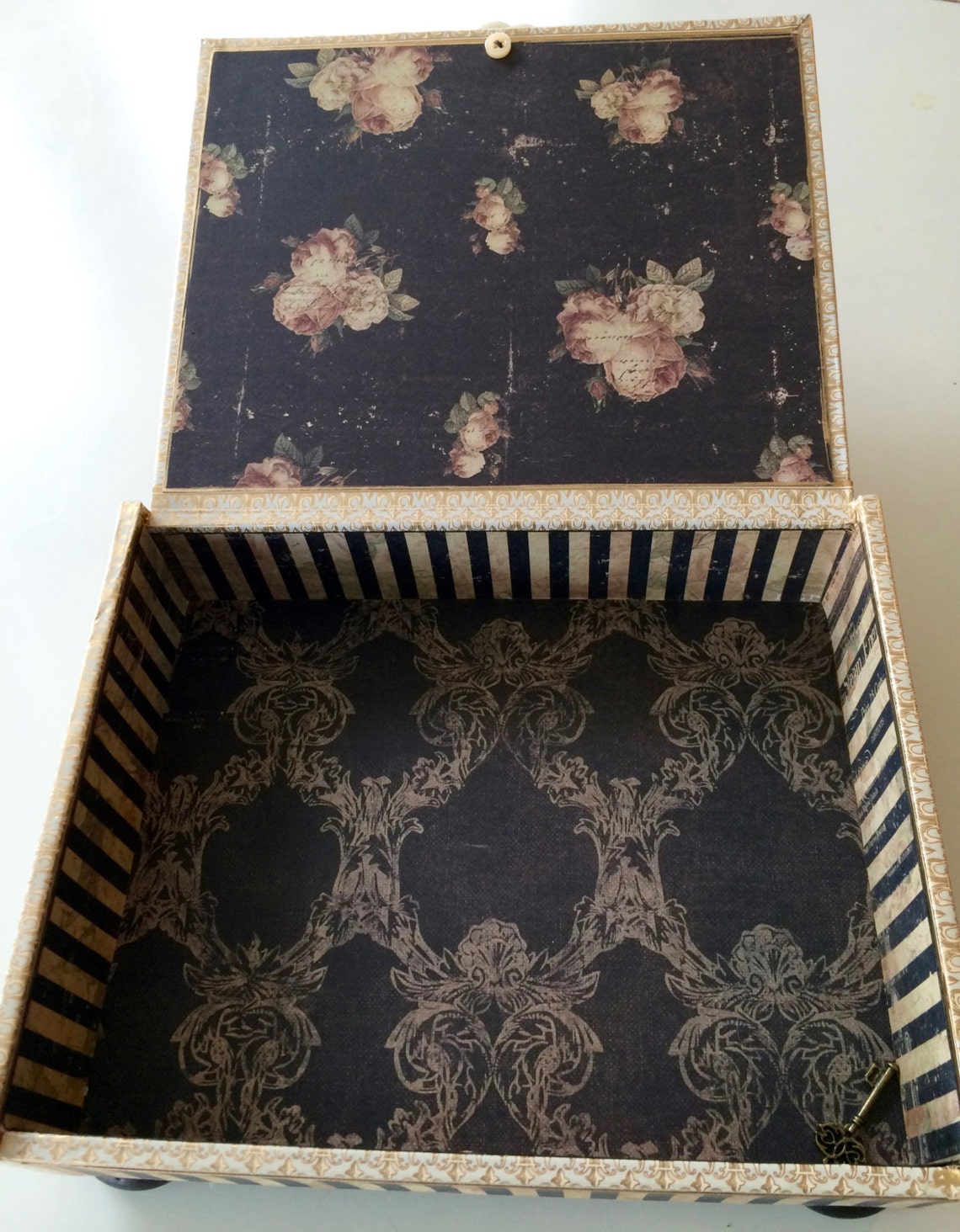 Time Traveler Jewelery Box Keepsake Box Decorative Altered Cigar Box ...