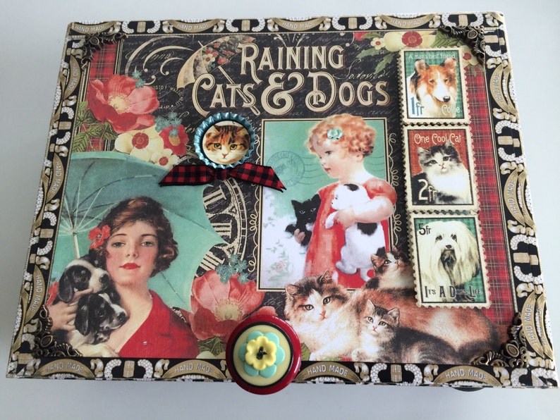 DOG & CAT Pet Lovers Box Memory Box Jewelery Box | Etsy