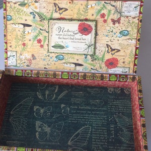 Botanical Decorative Box Jewelery Box Altered Cigar Box Embellished Box ...