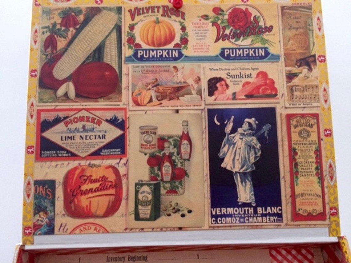 For the Cook Menu Box Memory Box Kitchen Box Decorative Box Keepsake ...