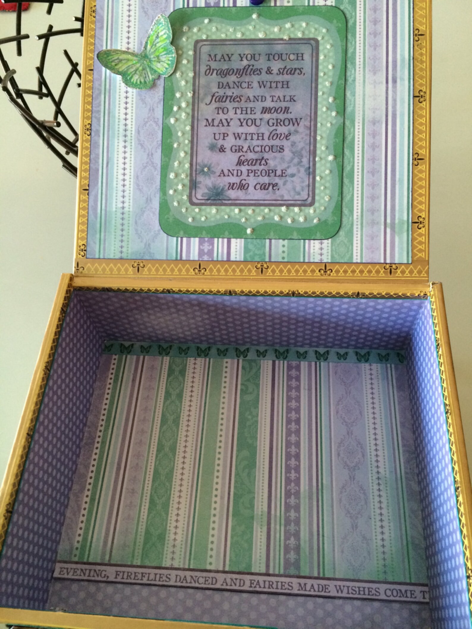 Fairy Princess Memory Jewelery Keepsake Box Altered Cigar Box ...