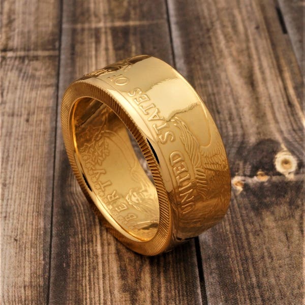 Gold Coin Ring - Etsy