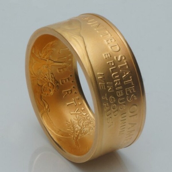 Gold Coin Ring - Etsy