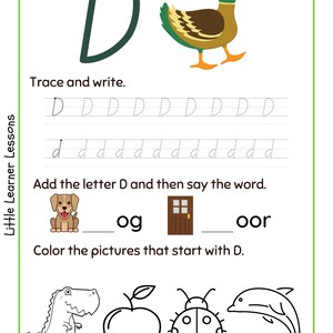 Printable Preschool & Kindergarten Trace and Write Alphabet - Etsy