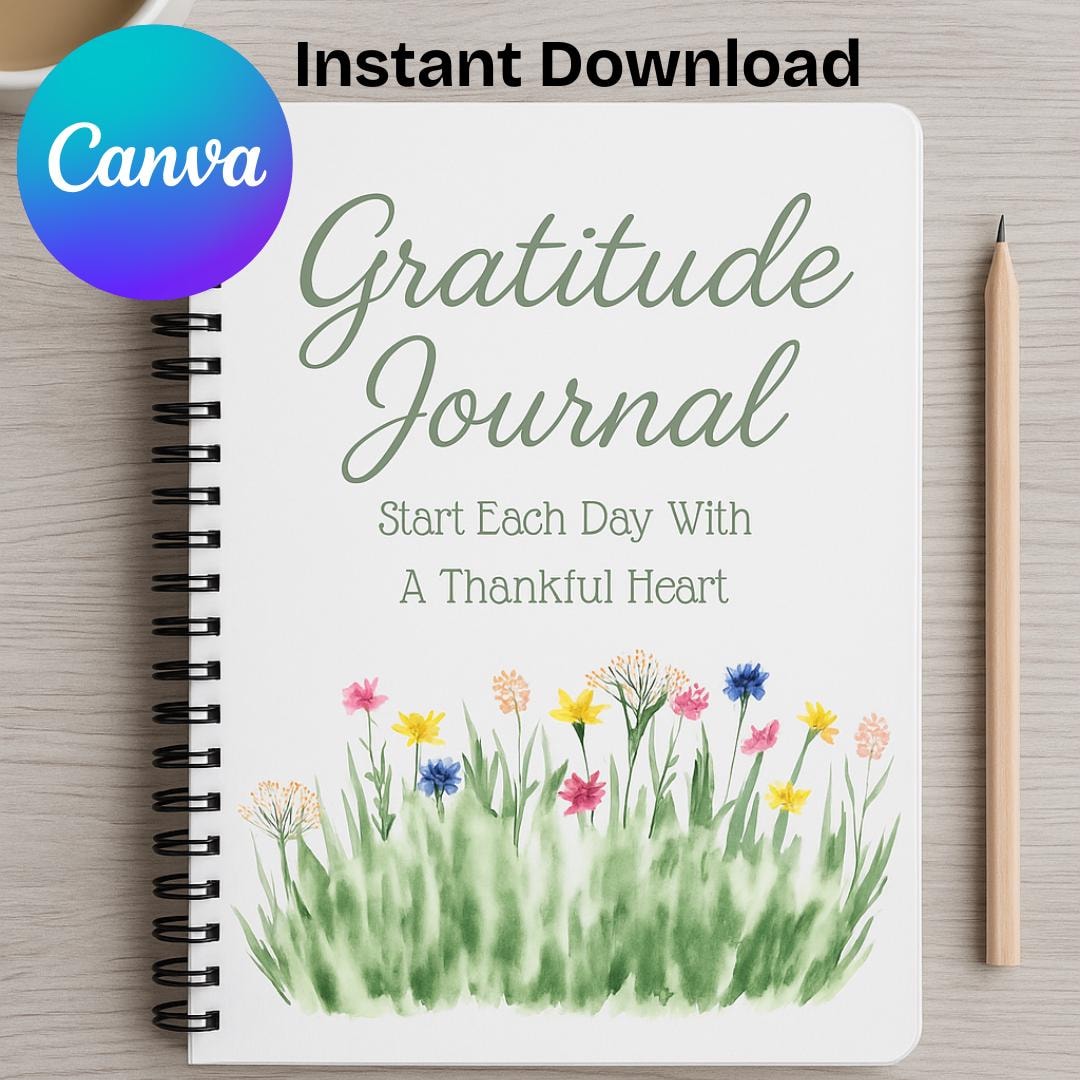 Gratitude Journal Printable | Daily Gratitude Journal PDF | Mindfulness ...