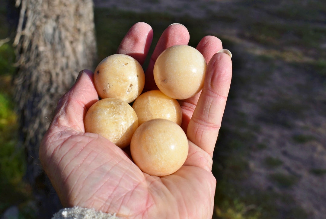 Mega SALE Five ONYX BALLS 1.25 Size Natural Orange - Etsy