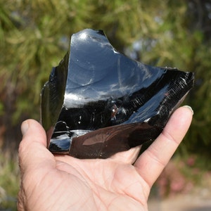 LARGE OBSIDIAN Rough * Choice of Sizes * Natural Black Igneous Knapping ...