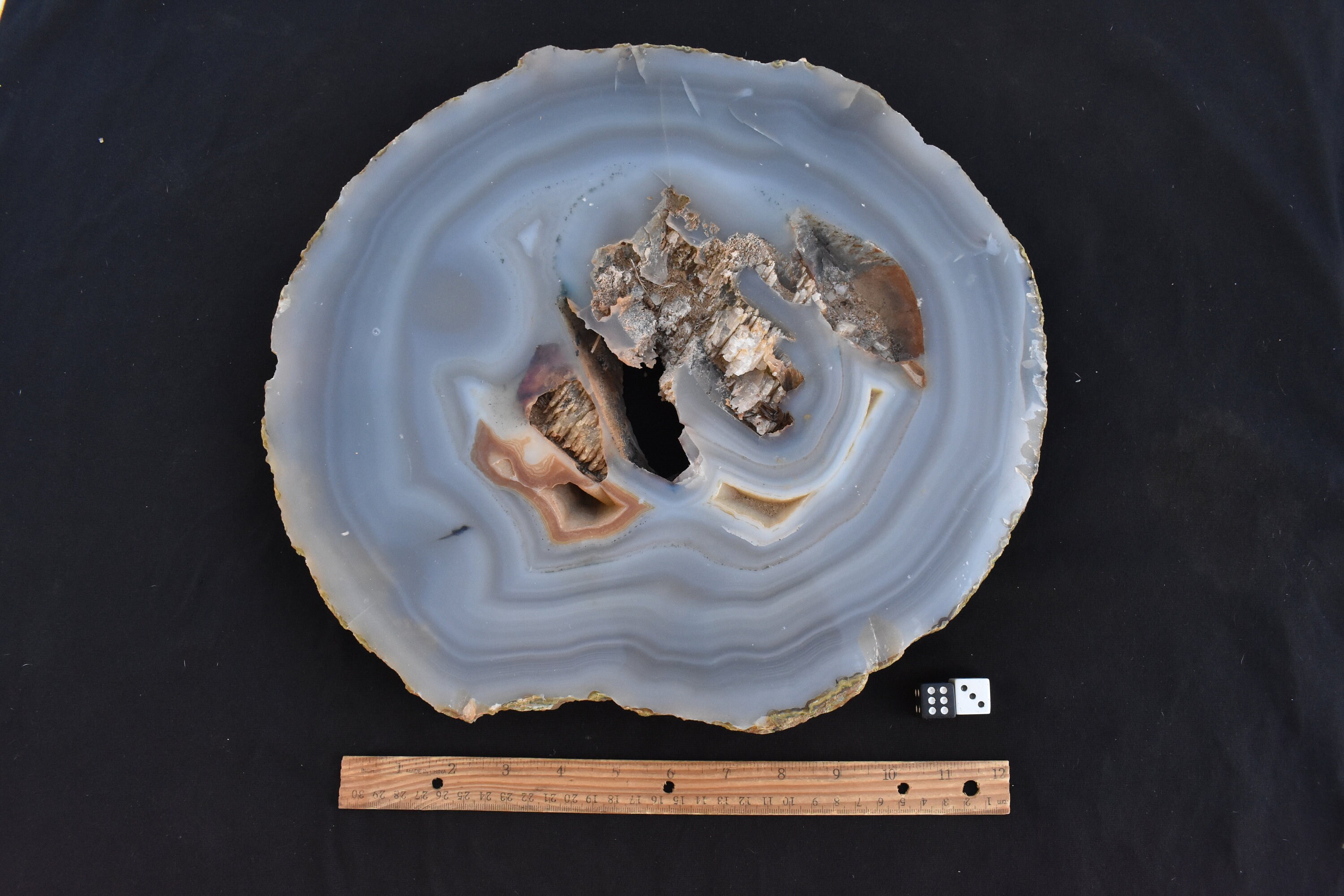 Funky XXL BANDED AGATE Geode Nodule Slice Cutting Board | Etsy