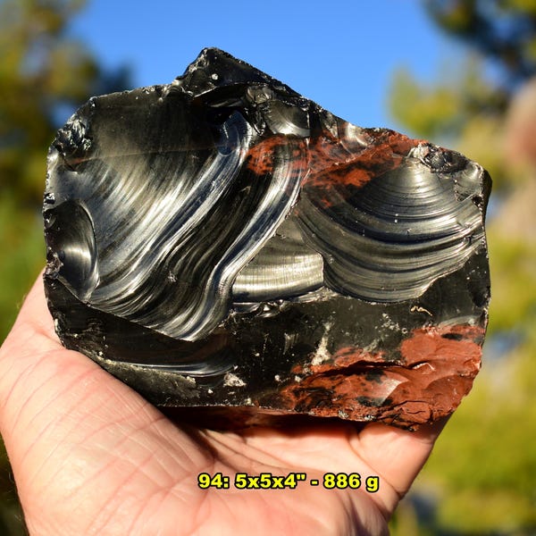 Red Obsidian - Etsy