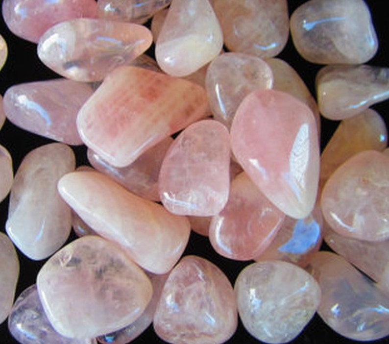 Tumbled ROSE QUARTZ Polished Natural Pink Crystals - Etsy