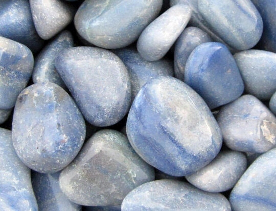 Tumbled BLUE QUARTZ * Small 1/2"-40-60/lb or Large 1-2"-10-20/lb ...